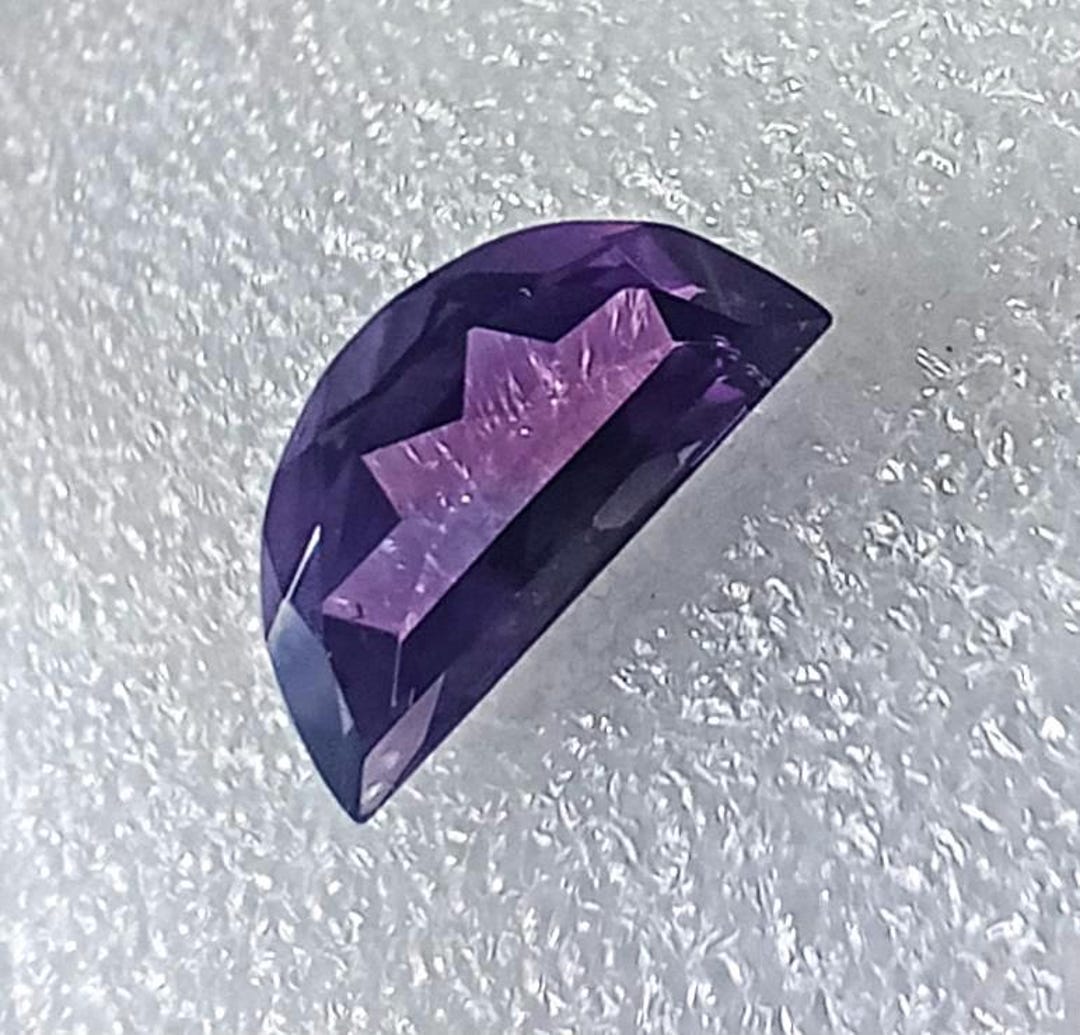 Amethyst Stone: Half Moon Cut Amethyst 8x16mm, Faceted Amethyst ...