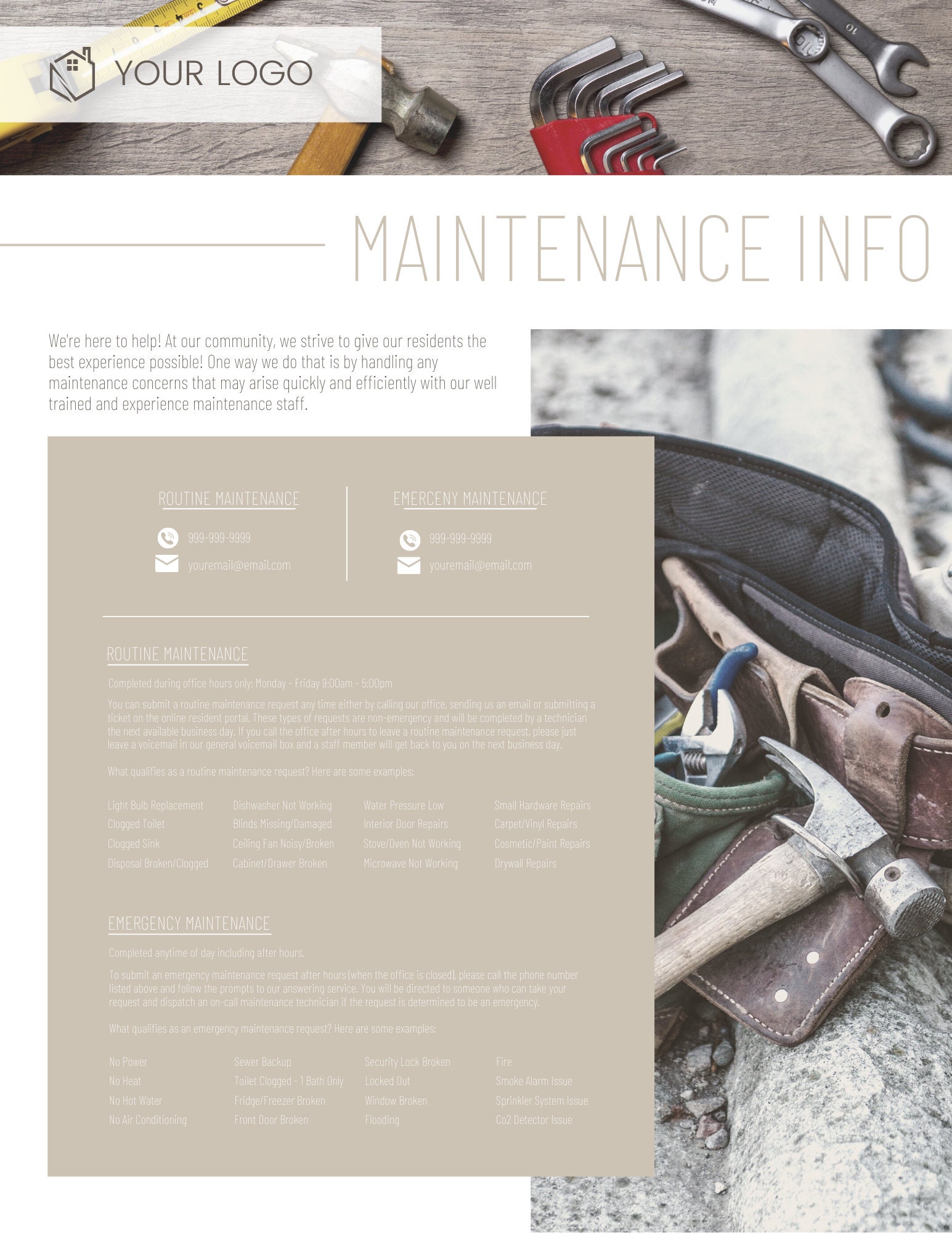 Leasing Flyers & Welcome Packet Bundle Customizable Templates Landlord ...