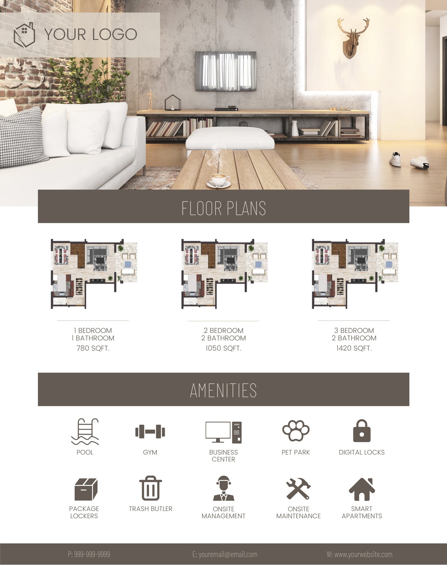 Leasing Flyers & Welcome Packet Bundle | Customizable Templates ...