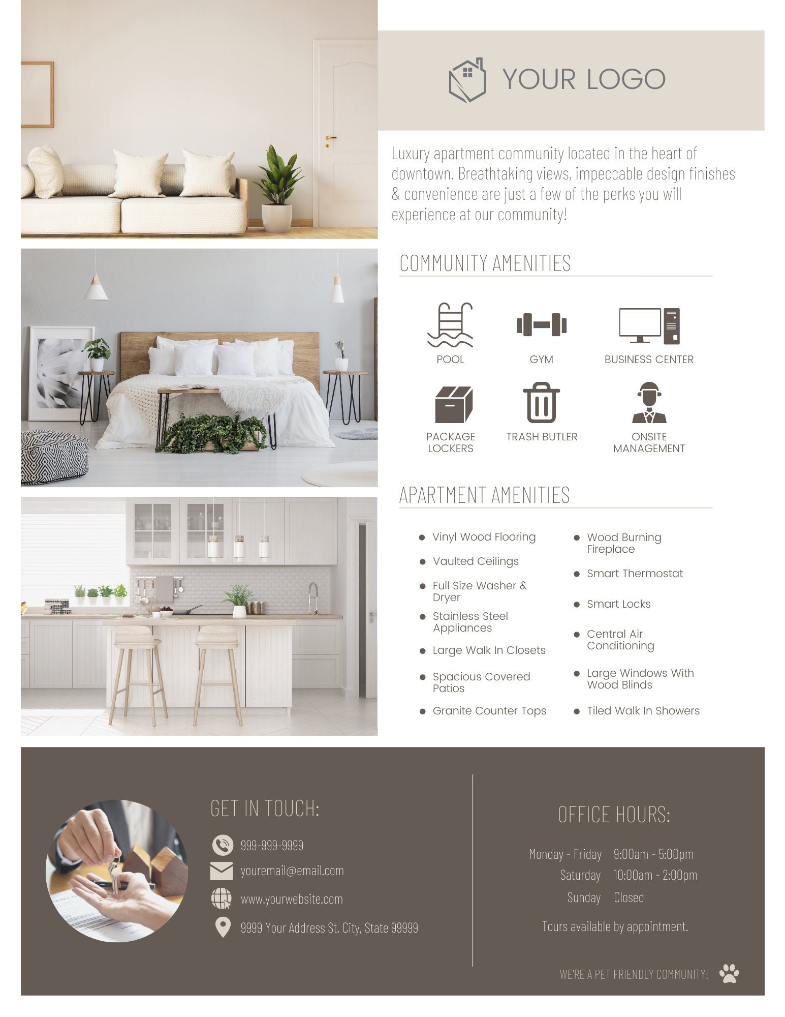 Leasing Flyers & Welcome Packet Bundle | Customizable Templates ...