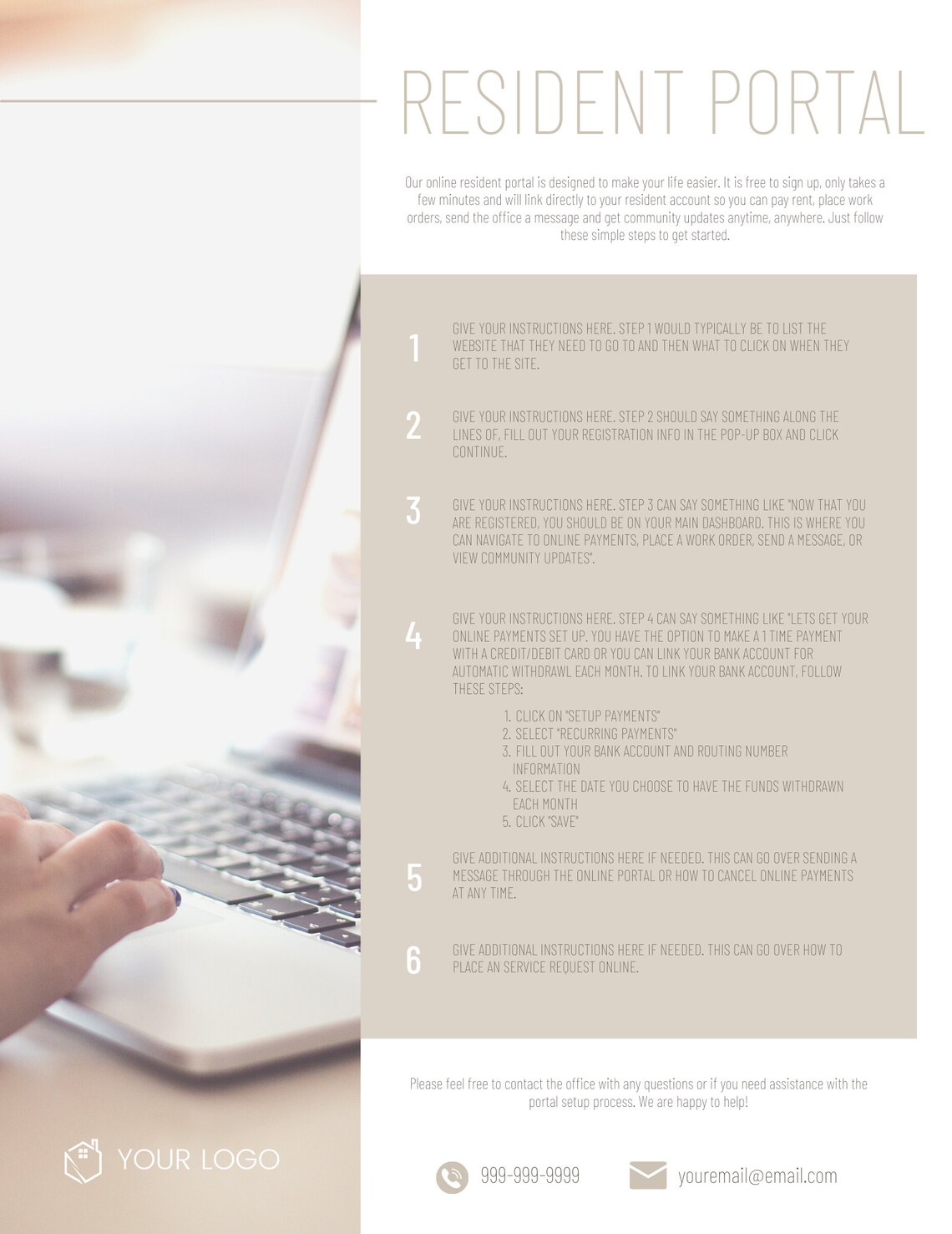 Leasing Flyers & Welcome Packet Bundle | Customizable Templates ...