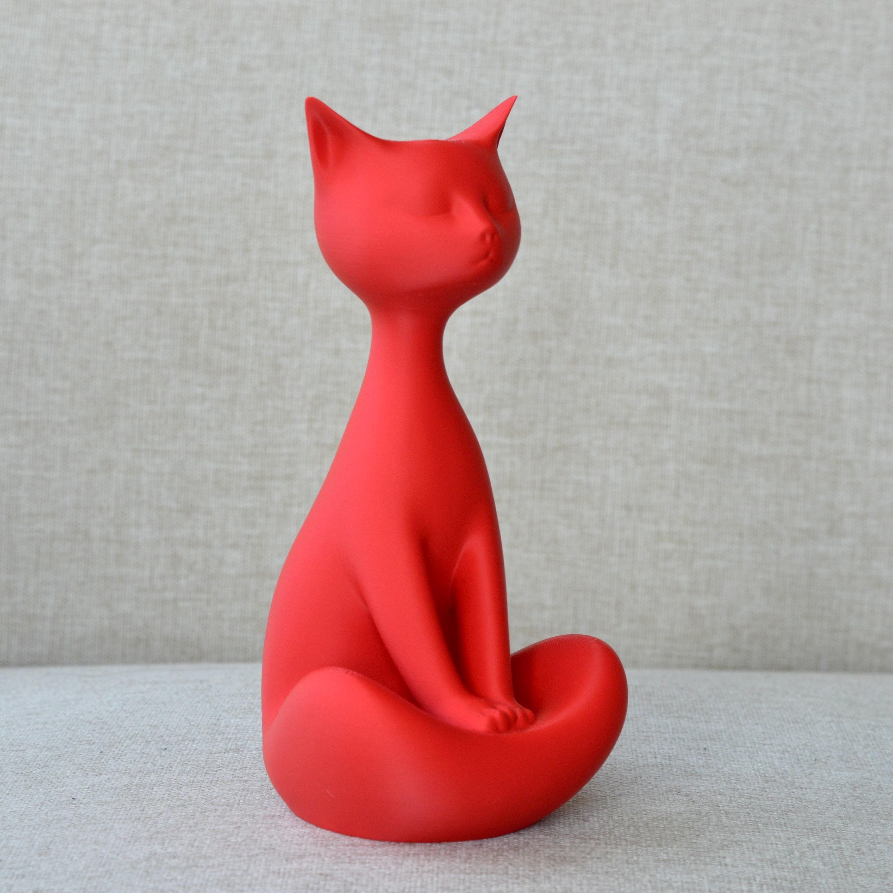 Meditative Cat Figurine | Yoga Cat | Gifts & Collectibles | Shelf Decor ...