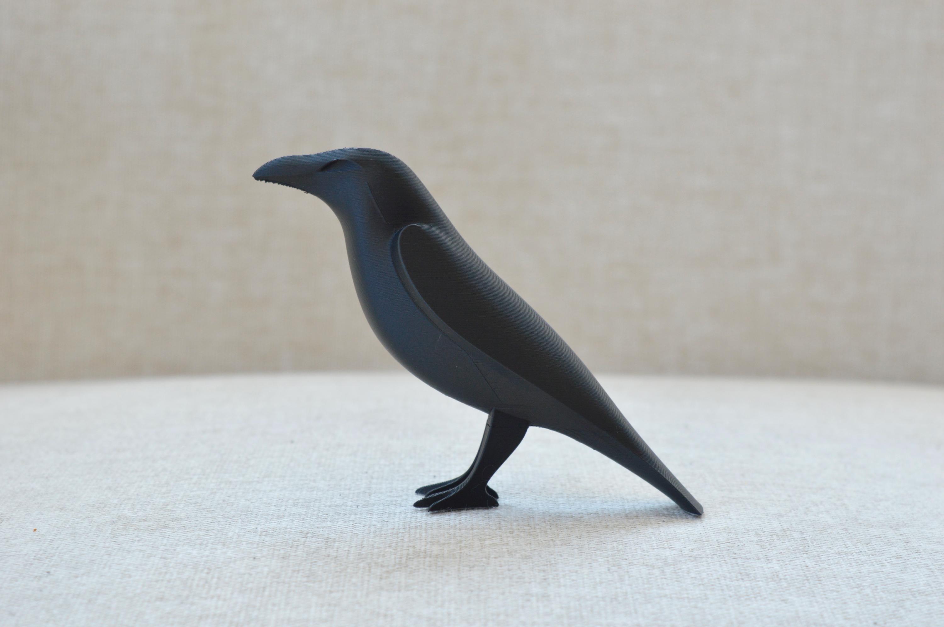 Raven Statue | Gothic Raven Sculpture | 3D Printed Bird Figurine | Crow ...