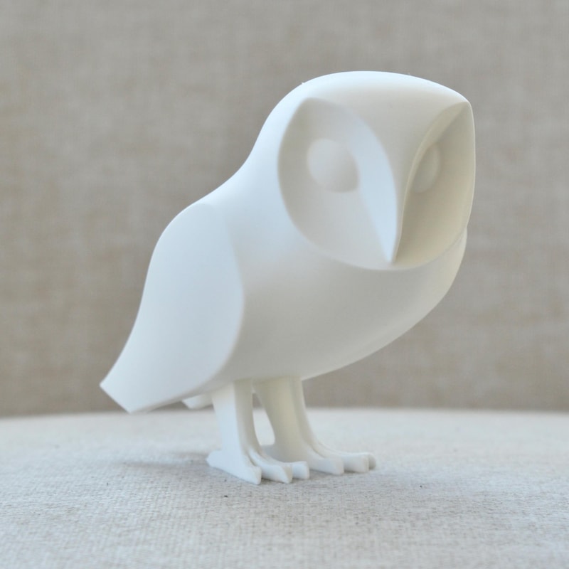 Pink Barn Owl Print - Etsy