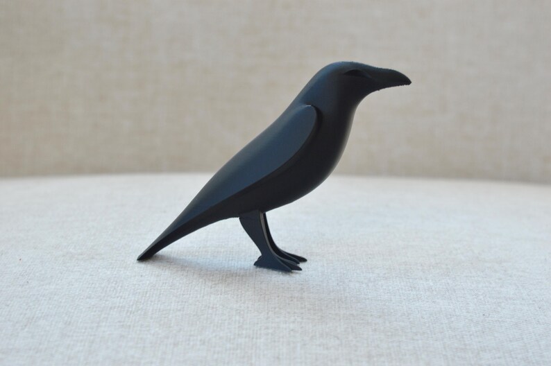 Raven Statue | Gothic Raven Sculpture | 3D Printed Bird Figurine | Crow ...
