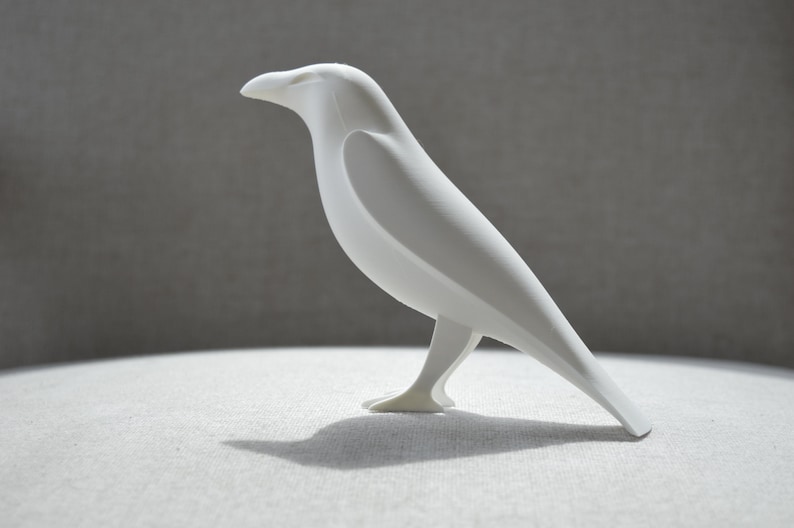 Raven Statue | Gothic Raven Sculpture | 3D Printed Bird Figurine | Crow ...