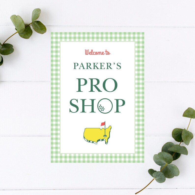 Pro Shop Gift Table Sign Golf Gift Table Mastered First - Etsy