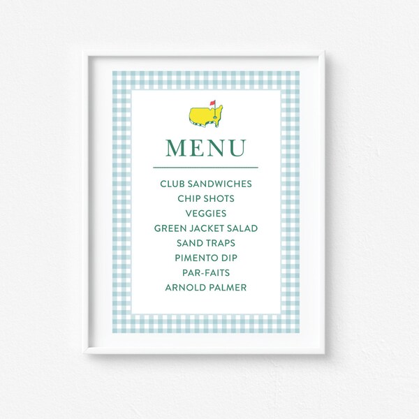 Masters Menu Sign - Etsy
