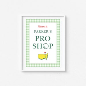 Pro Shop Gift Table Sign, Golf Gift Table, Mastered First Year, First ...
