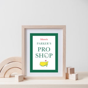 Golf Pro Shop Sign, Solid Border, Gift Table, Favor Sign, Mastered ...