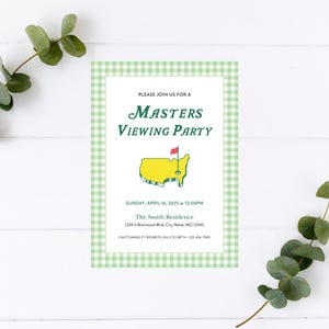 Masters Viewing Party Invitation, Golf Party, the Masters, Watch Party ...