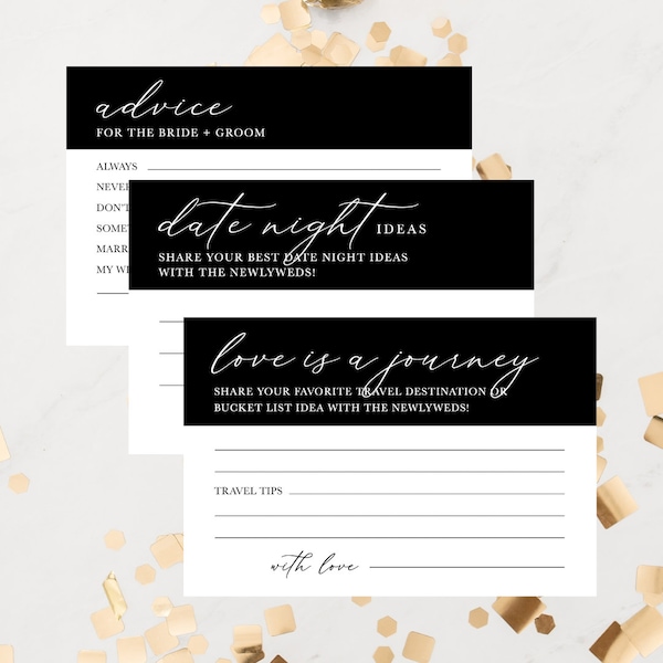 Wedding Advice Cards - Etsy UK