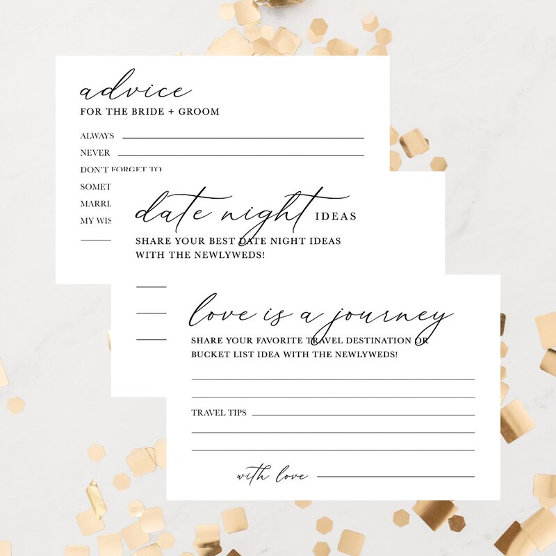 Wedding Advice Cards - Etsy