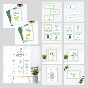 Masters Party Birthday Invitation, Horizontal, First Birthday, Golf ...