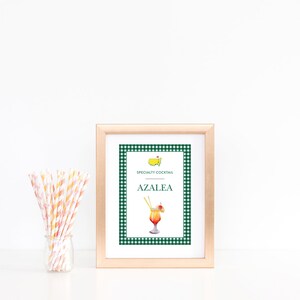 Masters Specialty Drink Sign, Azalea Cocktail, Masters Green, Mastered ...