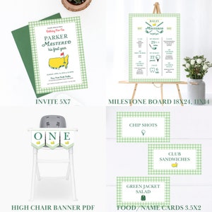 Mastered 1st Year Birthday Bundle + Extras, Green Gingham Bundle, 15 ...