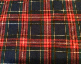 Blue Plaid Fabric - Etsy