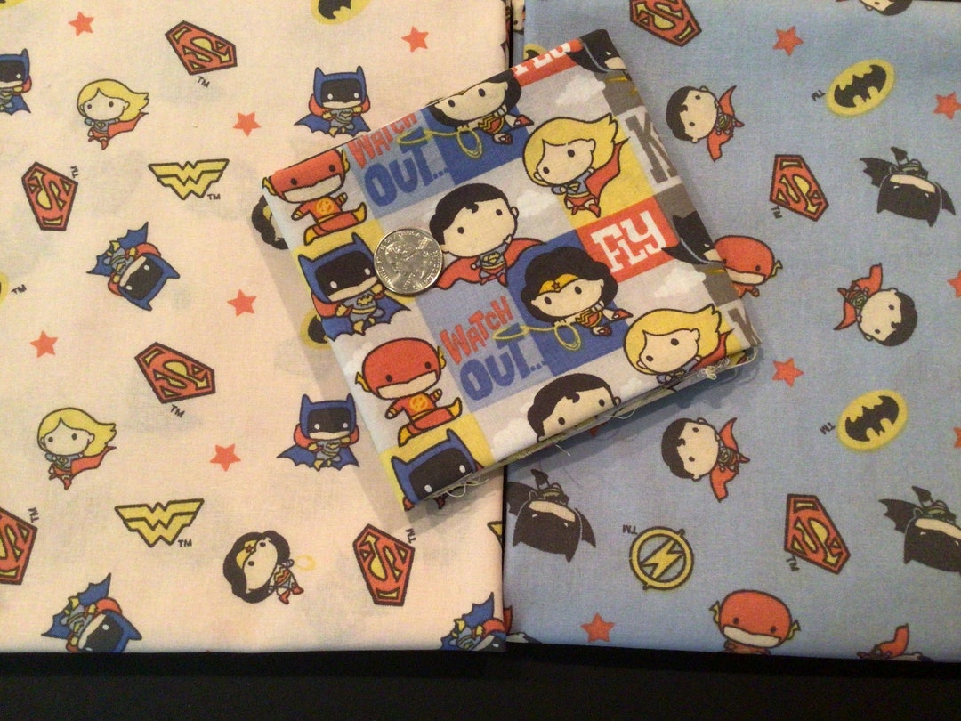 DC Comics Justice League Characters Camelot Fabrics Boy Hero Fabric ...