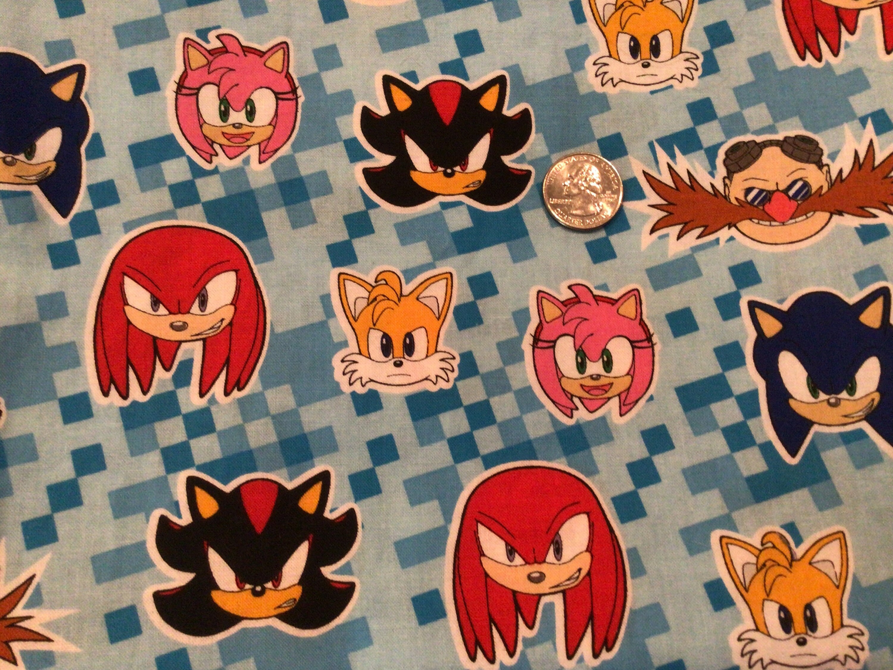 Sonic the Hedgehog Fabric Robert Kaufman Fabric Youth Fabric - Etsy UK