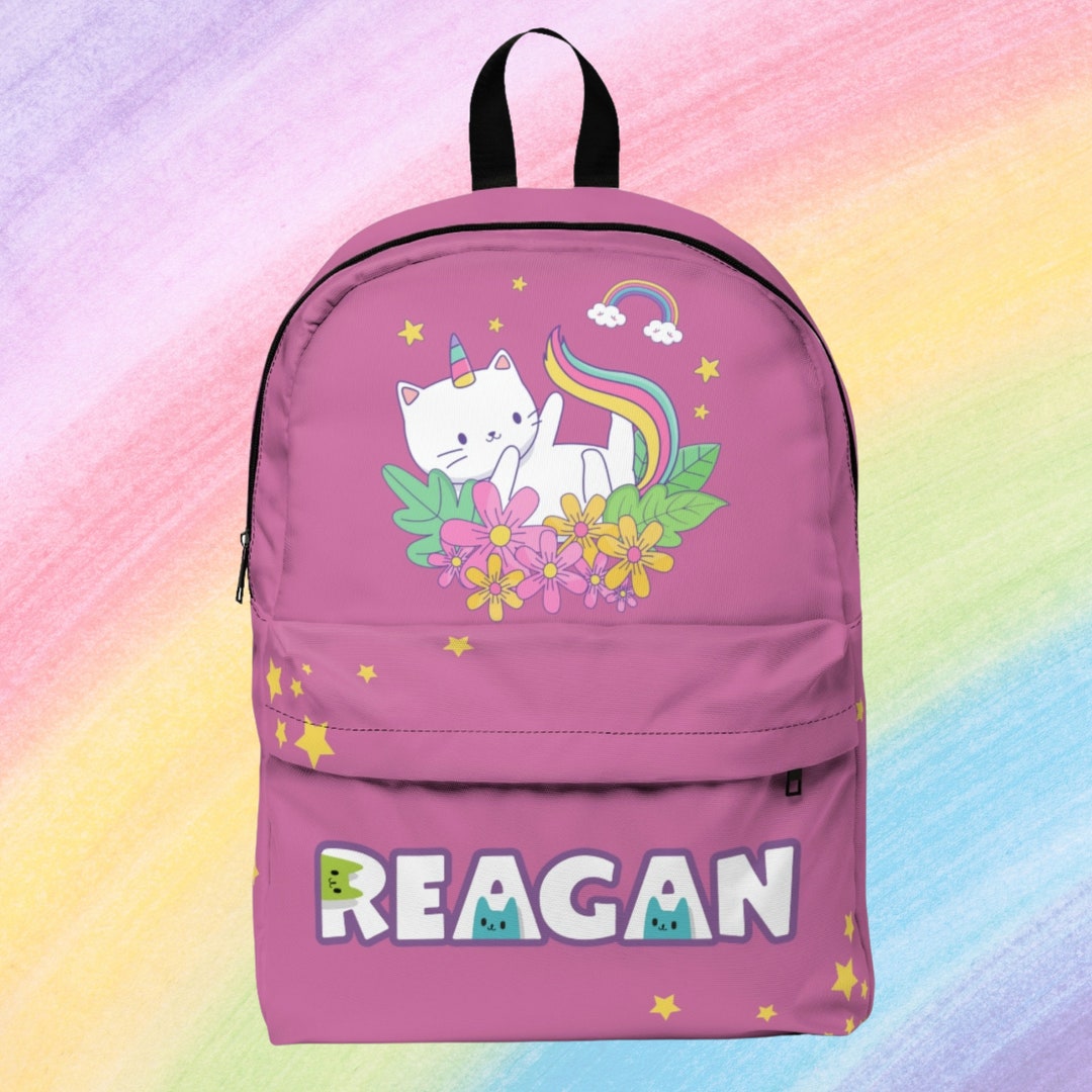 Personalized Caticorn Backpack: Gabby Cat Schoolbag - Etsy