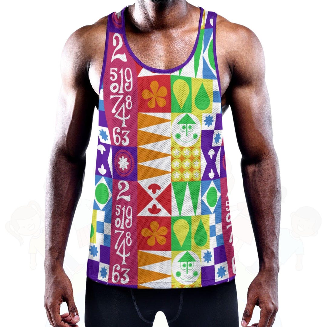 Small World Costume Men's Slim Y-back Tank Top: Marathon Theme Park ...