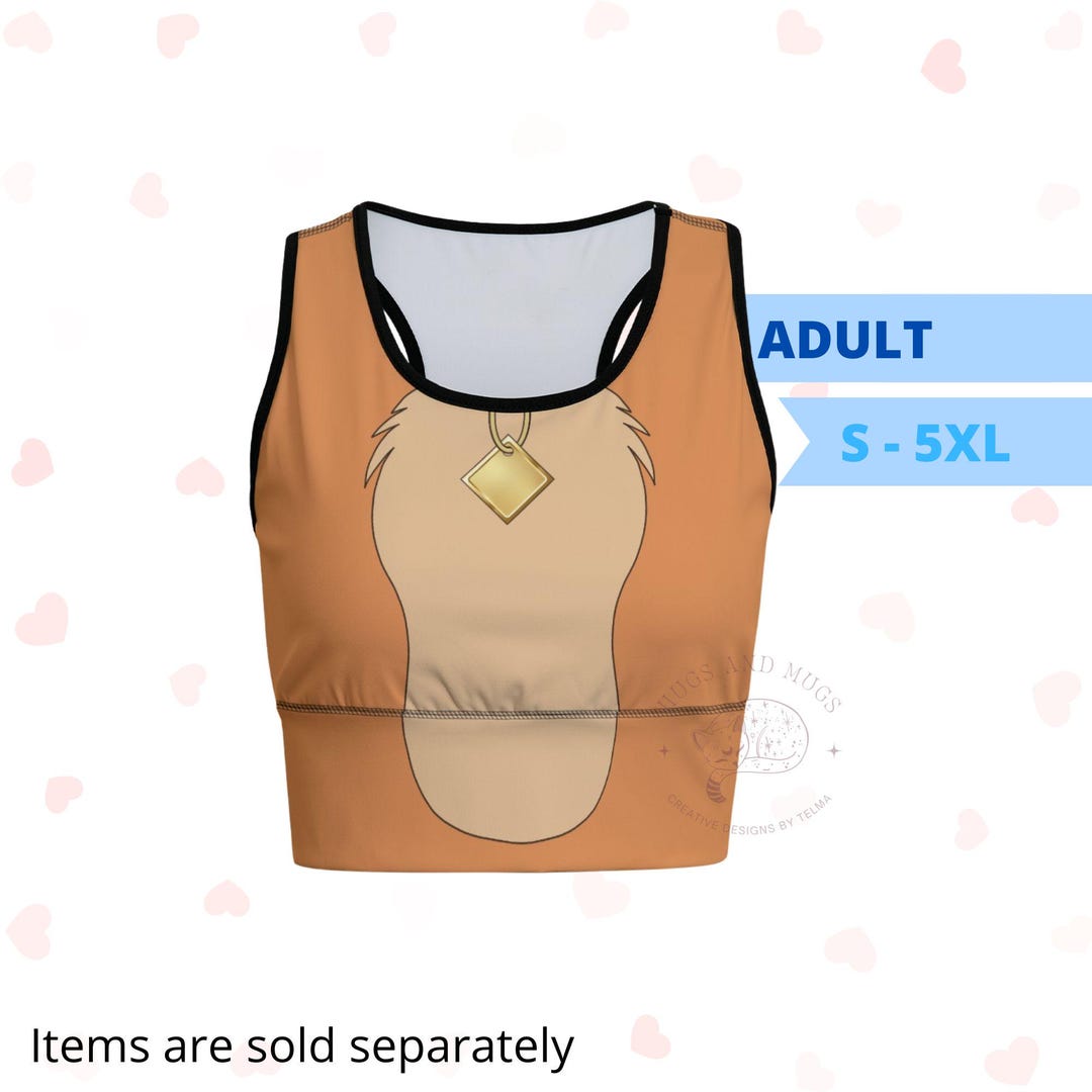 Lady and the Tramp Crop Top: Disnee Cosplay Sportsbra - Etsy