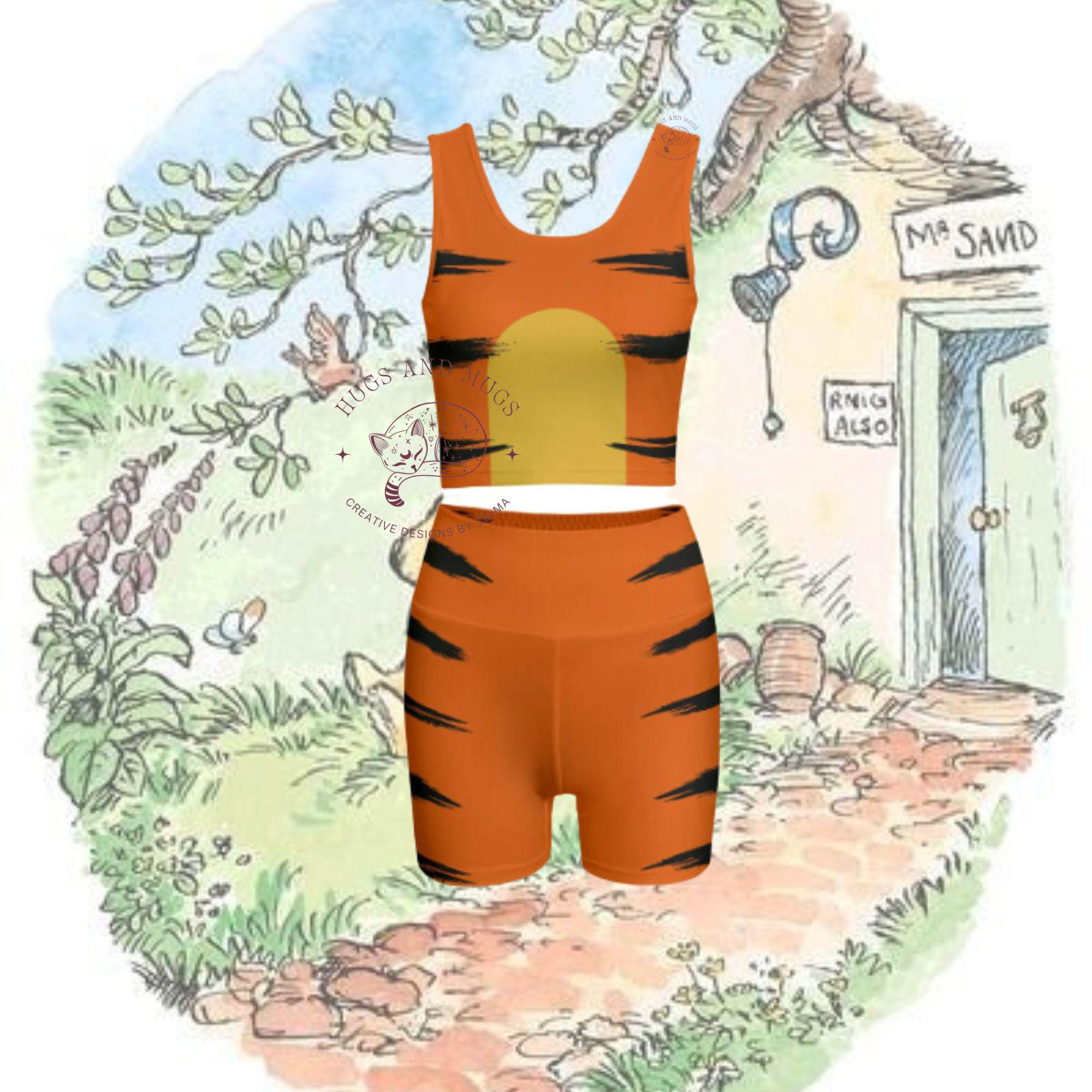 Tiger Running Costume Outfit: High-waist Activewear Set - Etsy