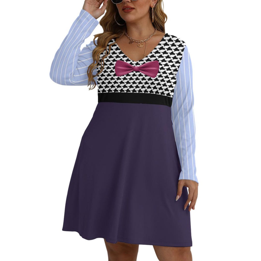 Fear Dress Fear Halloween Costume Fear Cosplay Long Sleeve Dress Plus ...