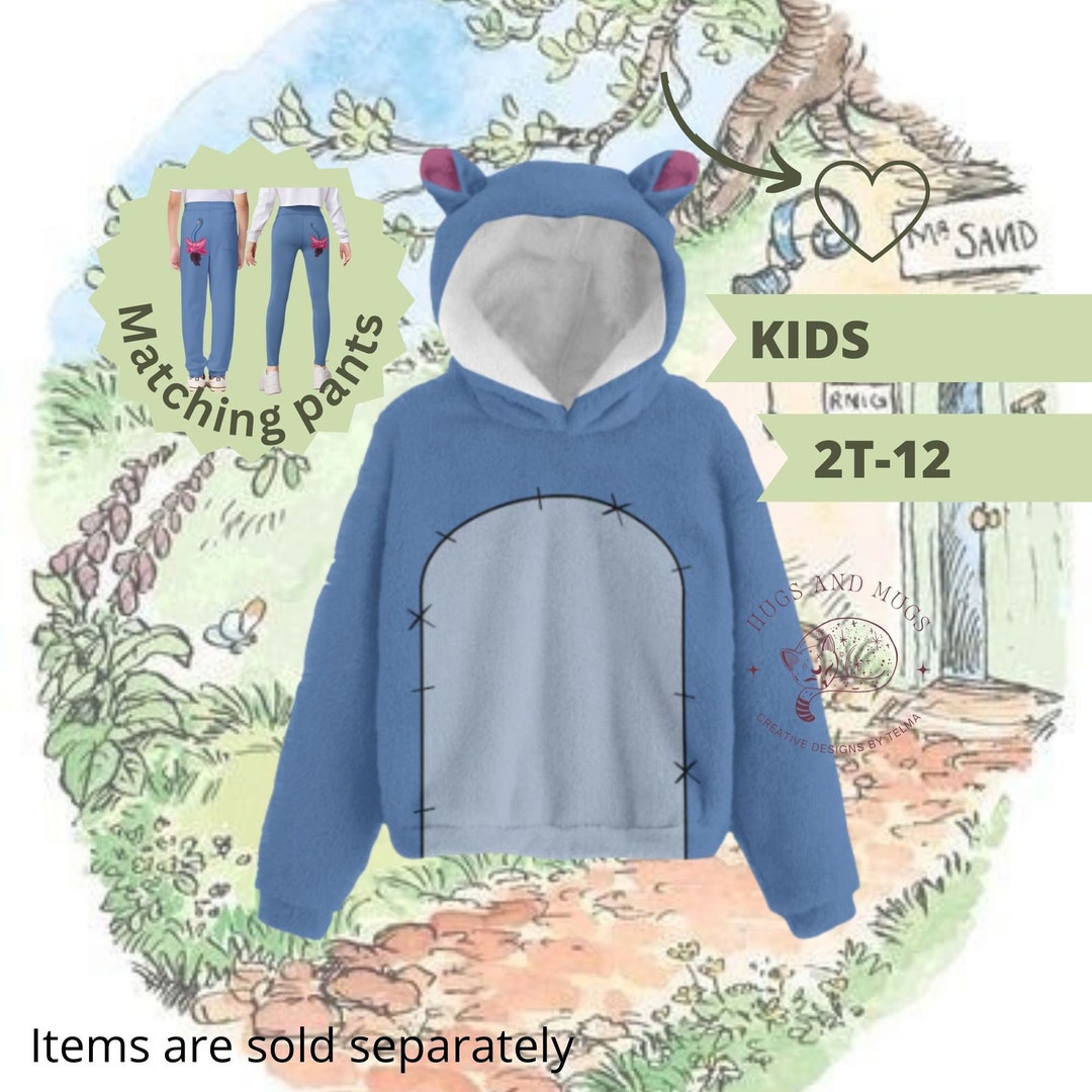 Kids Eeyore Costume Hoodie: Blue Plush Winnie-the-pooh Cosplay - Etsy