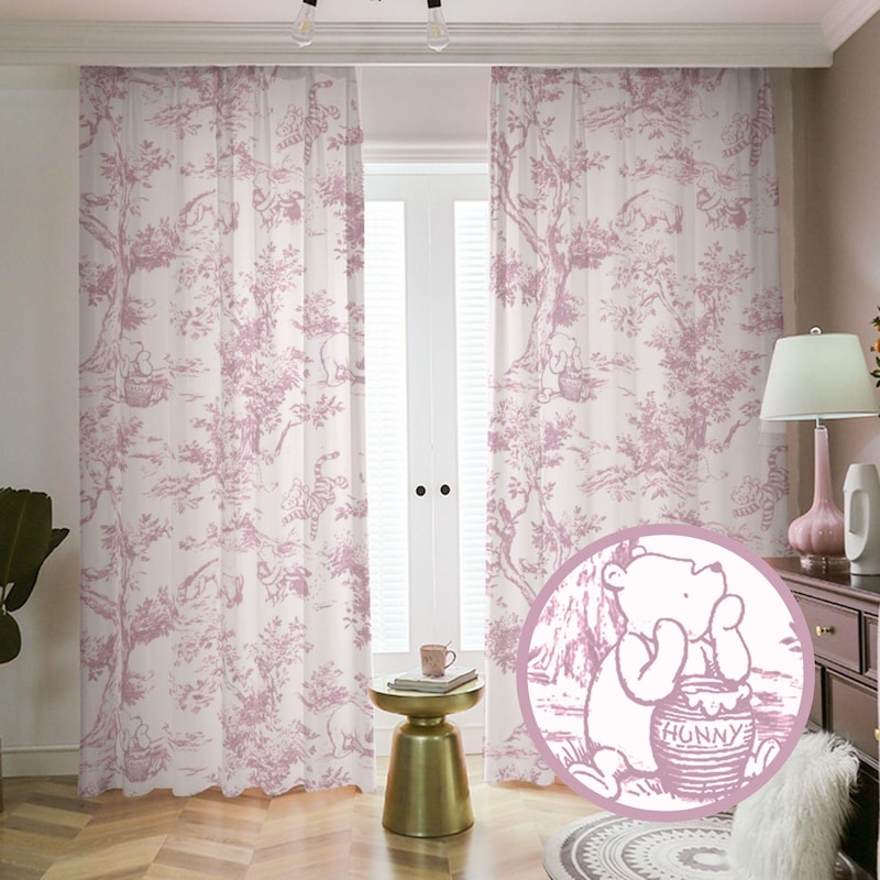 Pink Toile Curtains - Etsy