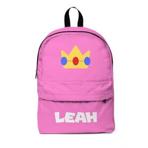 Personalized Peach Pink Princess Game-inspired Backpack for Kids - Etsy