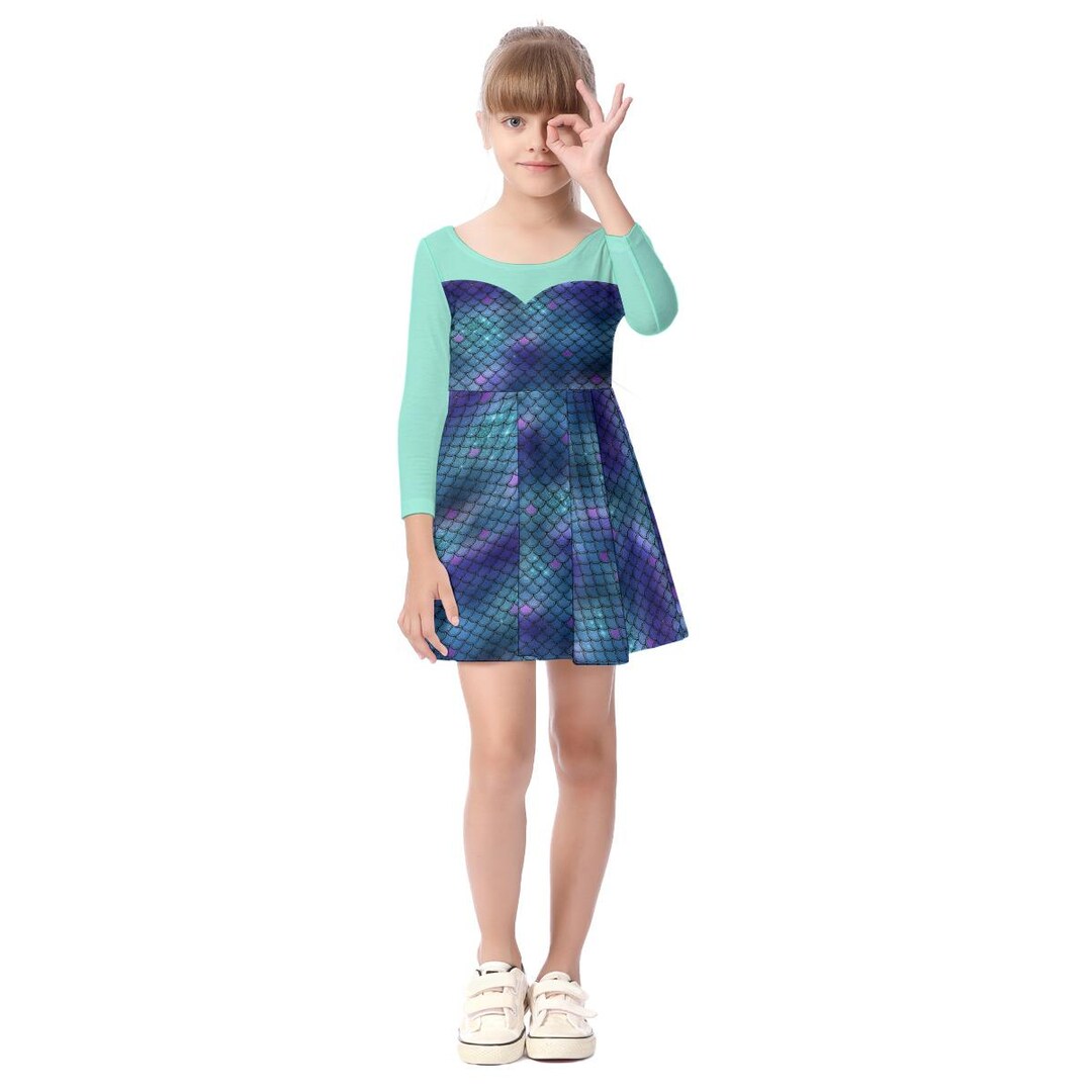 Mercat Mermaid Dress: Gabby's Costume for Toddlers Halloween - Etsy