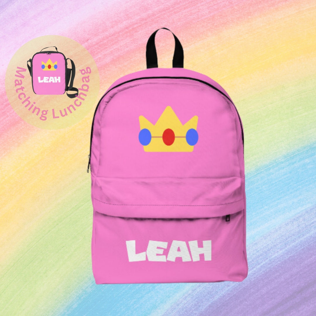 Personalized Peach Pink Princess Game-inspired Backpack for Kids - Etsy