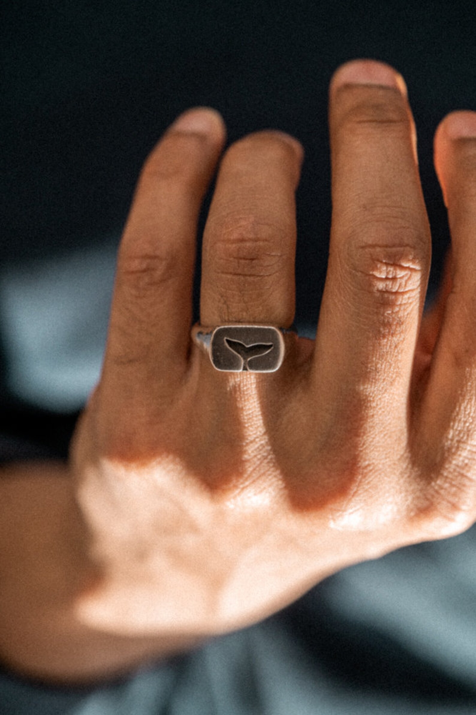 The Buriburi Signet Ring - Whale Tail Design in 925 Sterling Solid Silver - Surf Coast ...