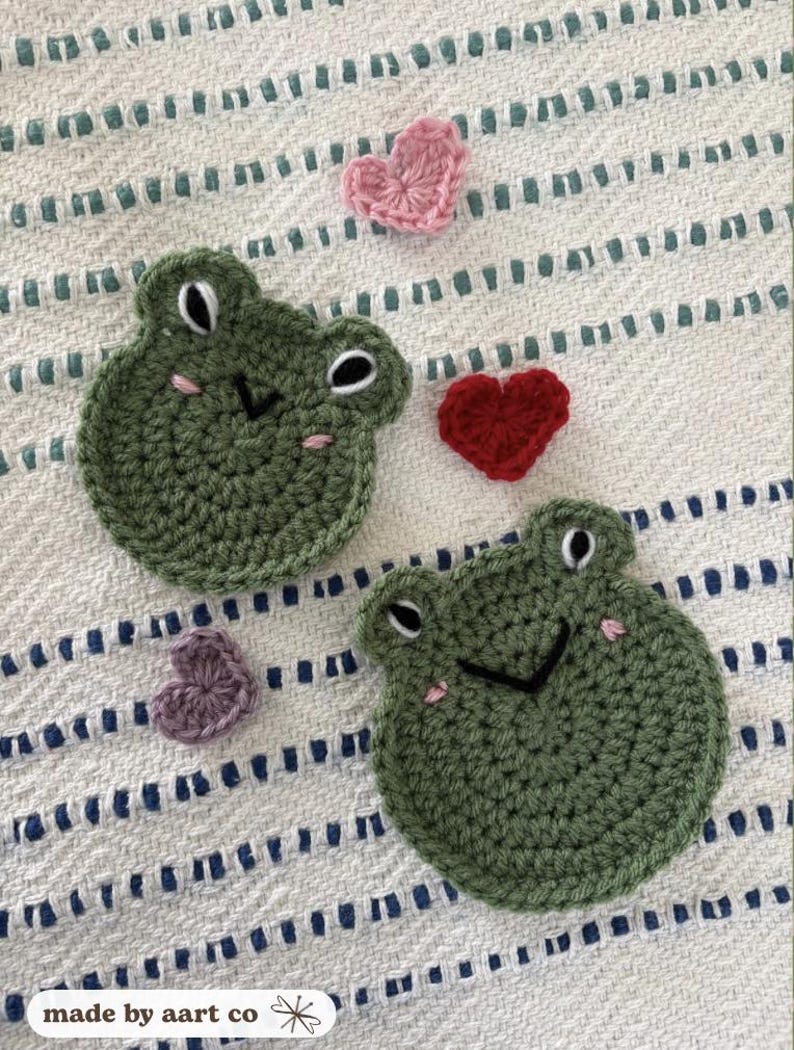 Beginner Frog Coaster Crochet Pattern – No-sew | US Terms - Etsy