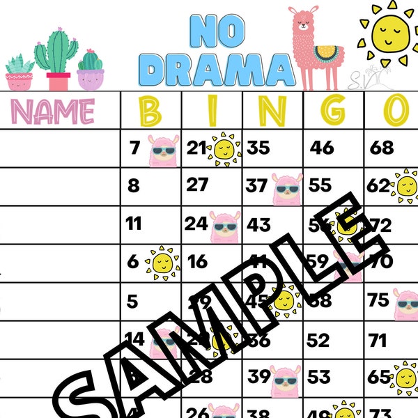 Sunshine and Rainbows Bingo mixed, Straight, Blank 1-15 Line 75 Ball ...