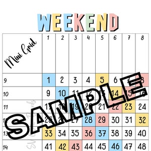 Weekend Mini Grid Bingo (mixed, Straight, Blank) - Etsy