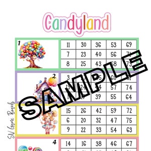 Candyland Blocks Bingo (mixed, Straight, Blank) - Etsy