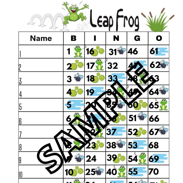 Frog Bingo - Etsy