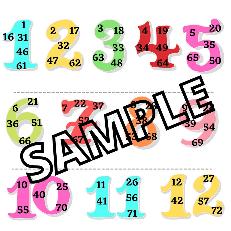 Mixed Number Bingo Boards - Etsy
