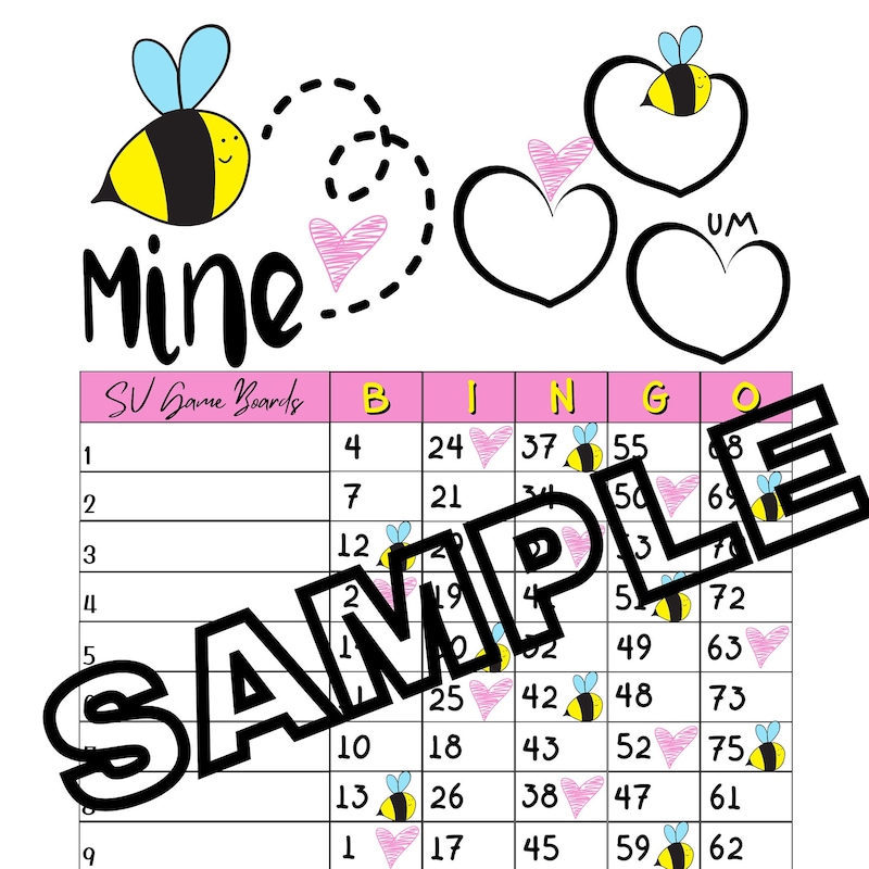 Bingo Pattern Template - Etsy