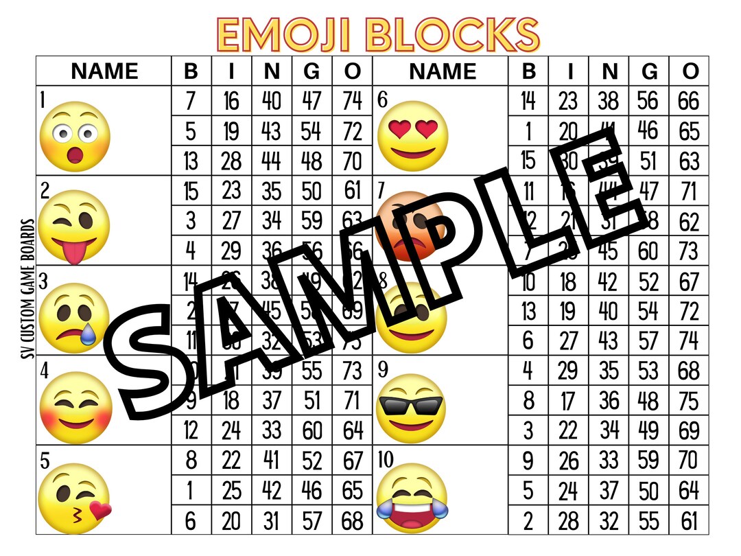 Emoji Double Blocks (mixed, Blank) - Etsy