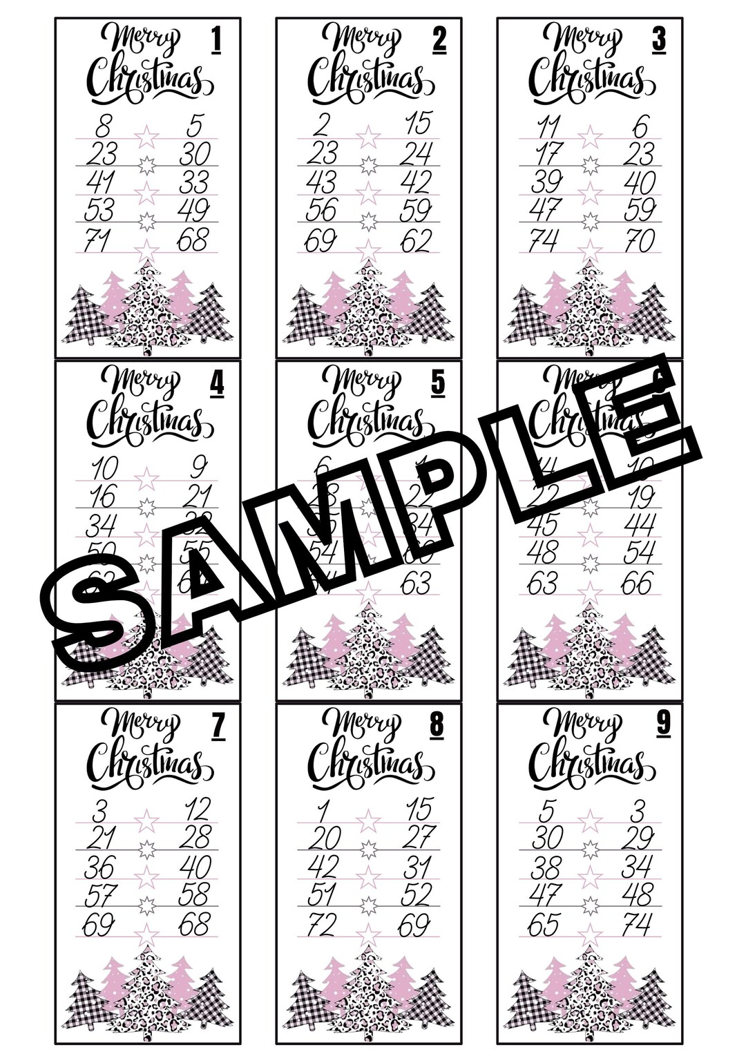 Christmas Holds Bingo, Full Card or Double Action 25 Cards, Master ...