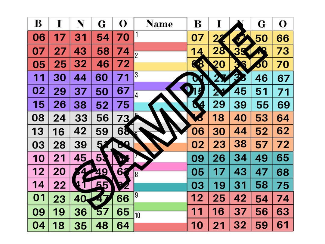 Double Blocks Bingo (mixed and Blank) - Etsy