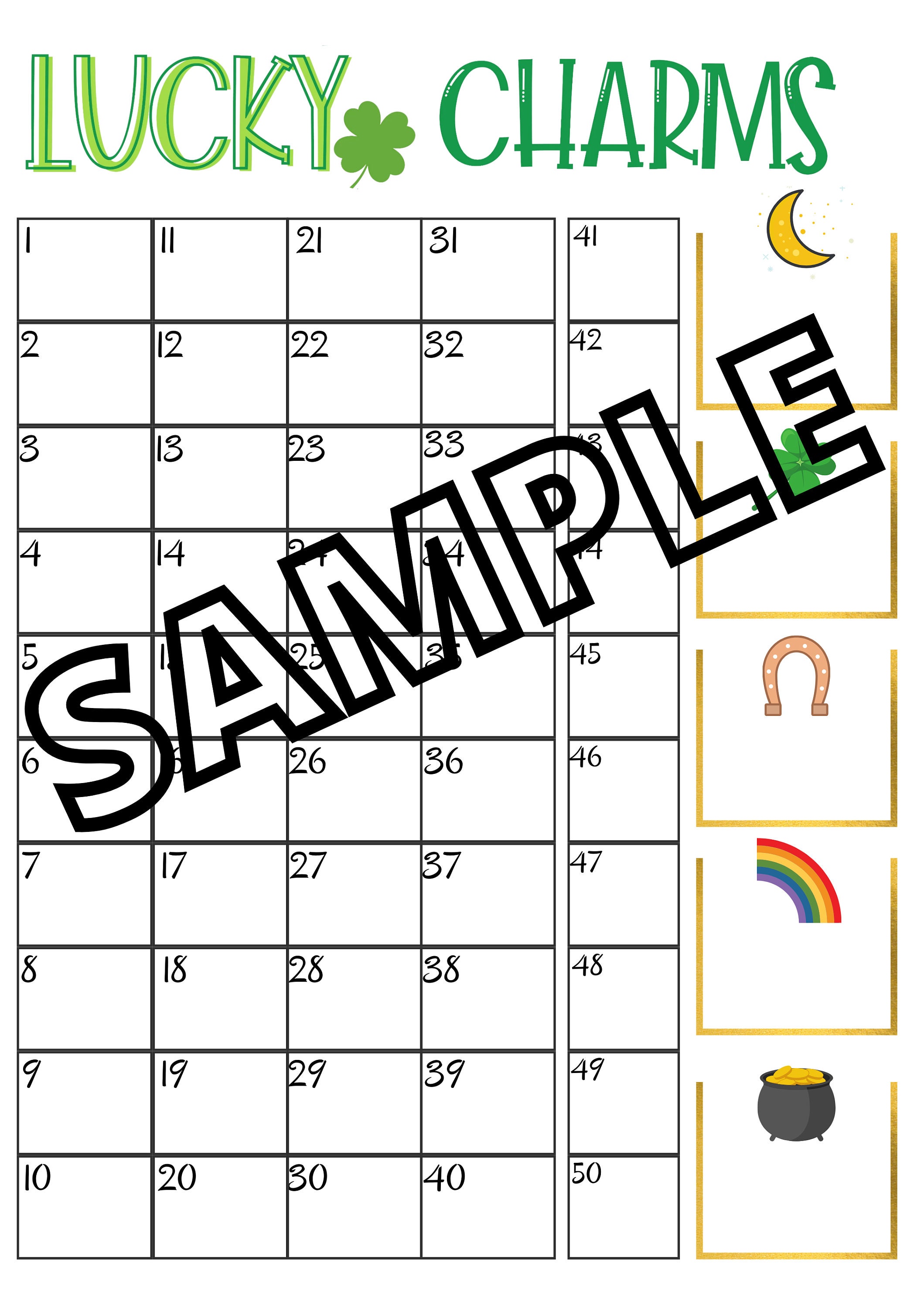 Lucky Charm Holds 25 Card, 5 Number, Houdini Balanced, Master, Call ...