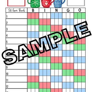 Cup of Cheer Triple Bingo Christmas mixed, Blank - Etsy