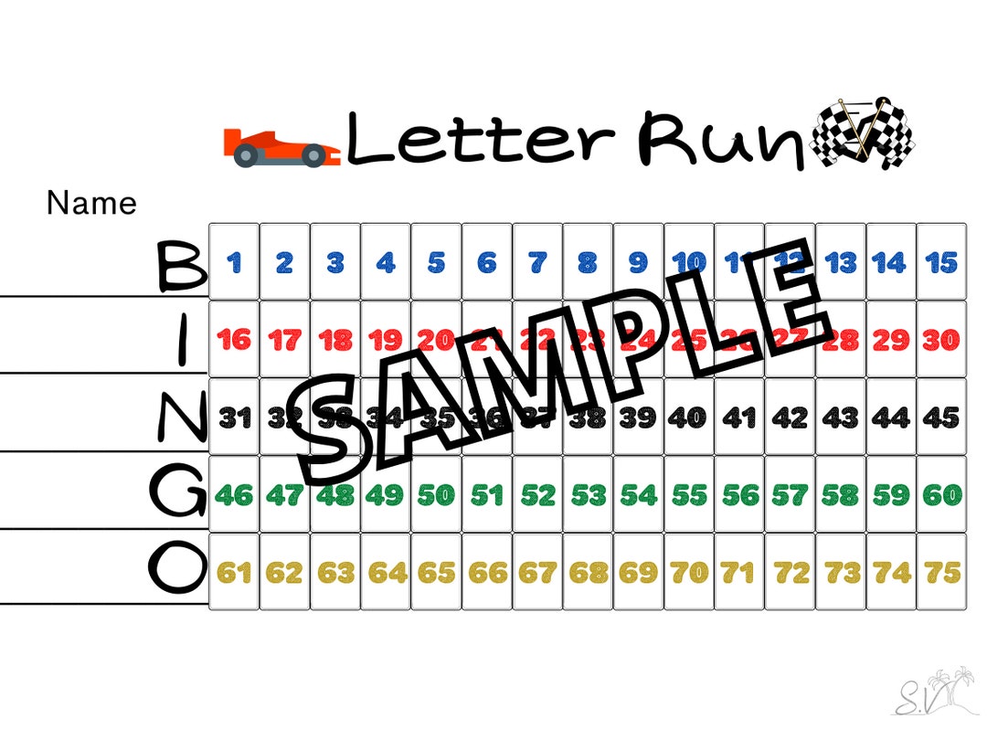 Letter Run Bingo - Etsy
