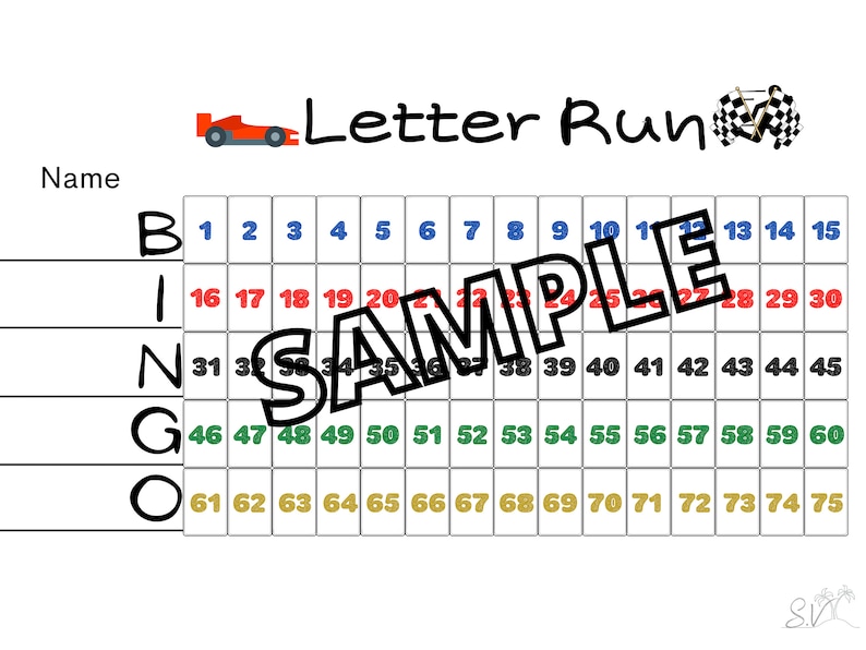 Letter Run Bingo - Etsy