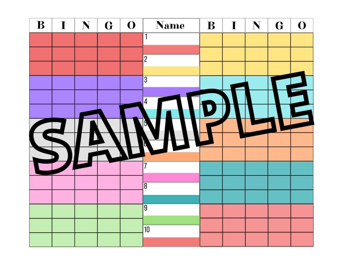 Double Blocks Bingo (mixed and Blank) - Etsy