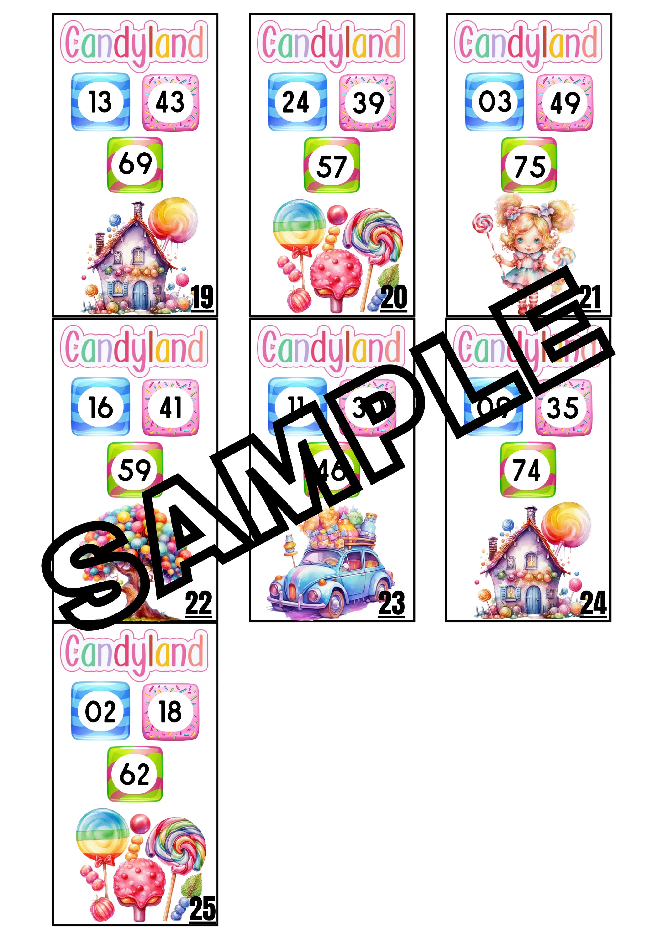 Candyland Holds (25 Cards, Master, Call Sheet) - Etsy